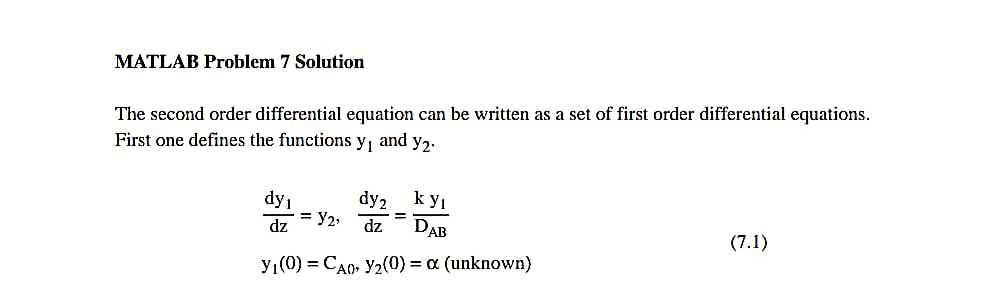 Solved MATLAB Problem 7 Solution The second order | Chegg.com