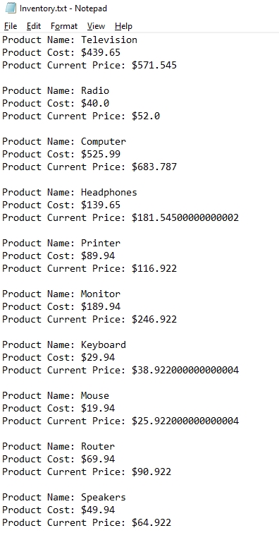 Solved Write a program in Java with the following | Chegg.com