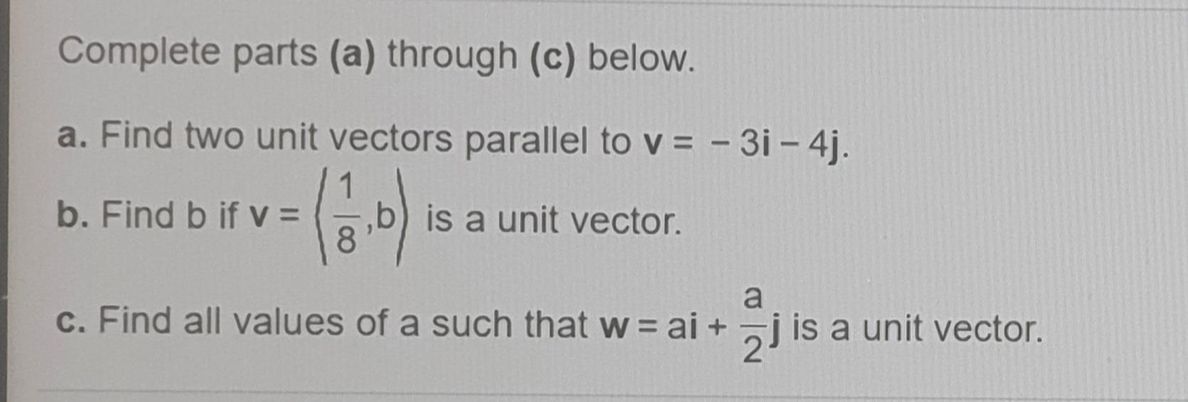Solved Complete parts (a) through (c) below. a. Find two | Chegg.com