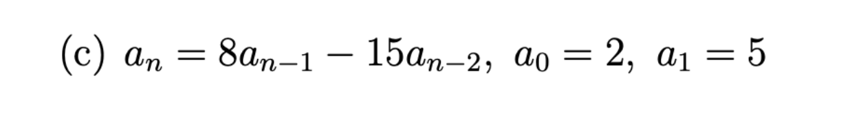Solved Find a closed formula for the following recurrence | Chegg.com