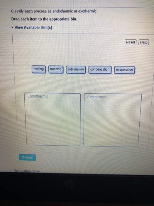 Solved Classify each process as endothermic or exothermic. | Chegg.com
