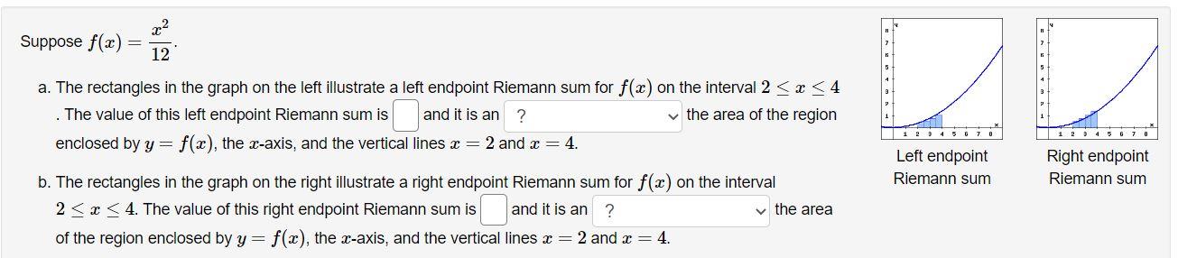 Solved Suppose f(x)=12x2 a. The rectangles in the graph on | Chegg.com