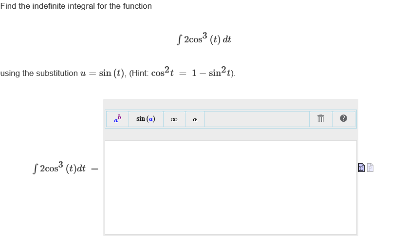 Solved Find the indefinite integral for the function \\[ | Chegg.com