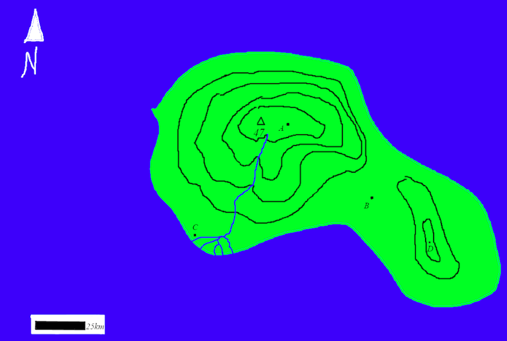 Solved What is the contour interval? a. 10 meters b. | Chegg.com