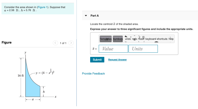 Solved Consider the area shown in (Figure 1). Suppose that a | Chegg.com