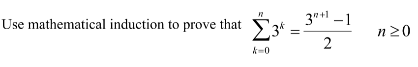 Solved Use mathematical induction to prove the following. | Chegg.com