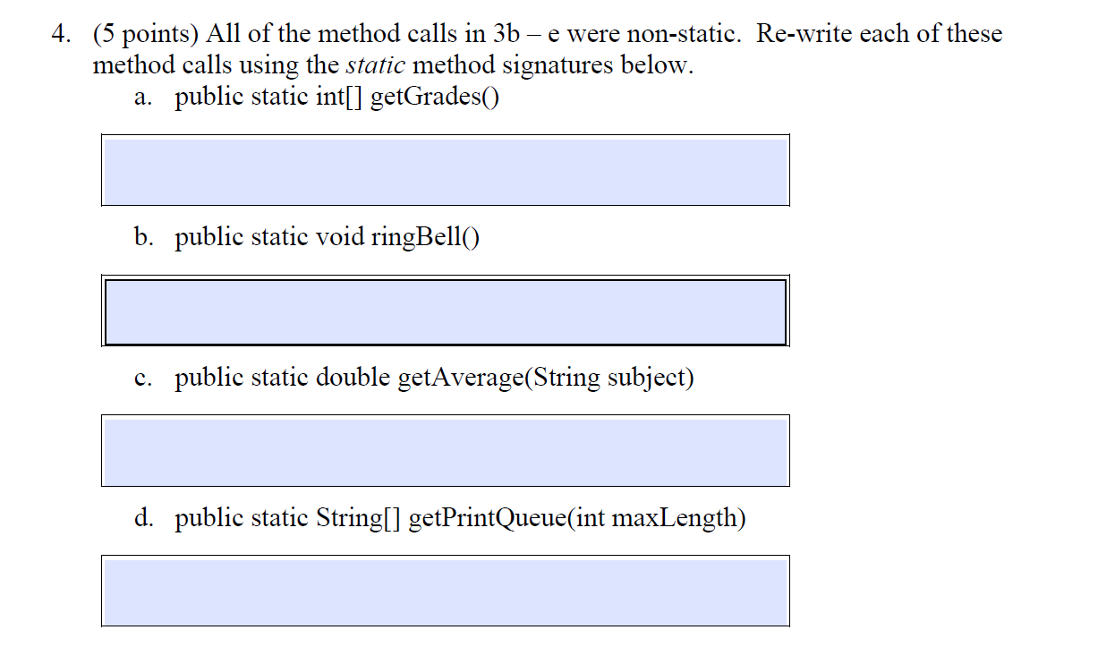 Solved 3. (5 points each) Write the necessary lines of code | Chegg.com