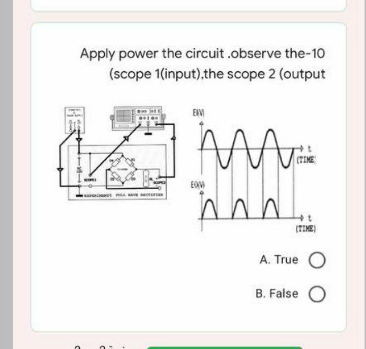 Solved Apply power the circuit.observe the-10 (scope | Chegg.com