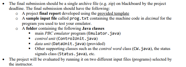 Solved Control Unit Emulator to Emulate a Basic Computer | Chegg.com