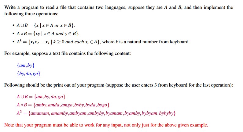 Solved Solve with java but do not use set data structure. | Chegg.com