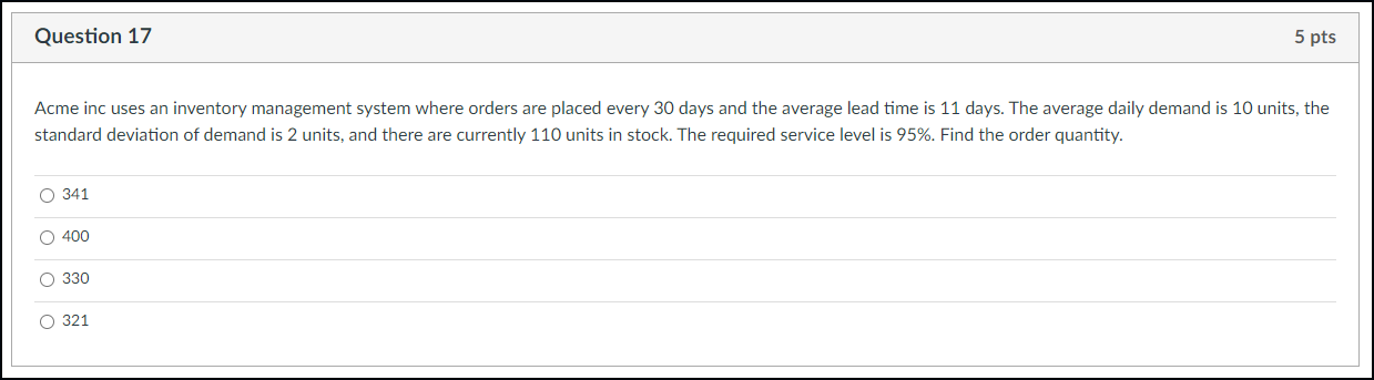 Solved Acme inc uses an inventory management system where | Chegg.com