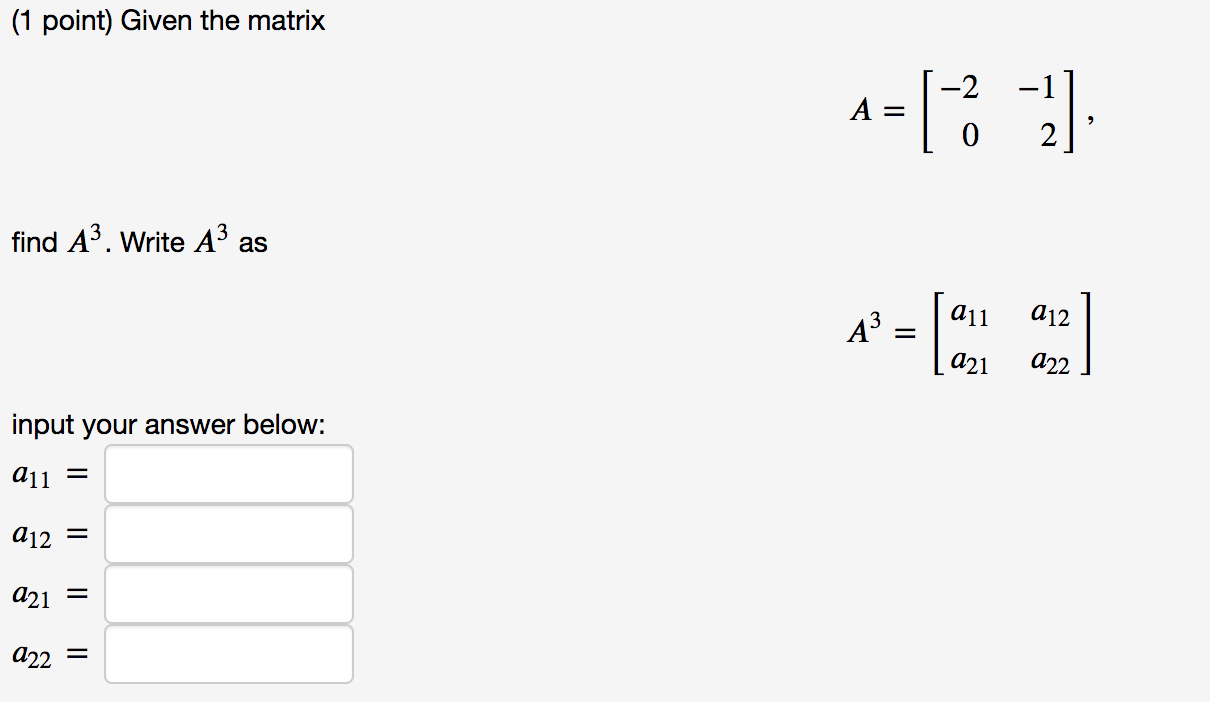 Solved (1 point) Let S be a linear transformation from R3 to | Chegg.com