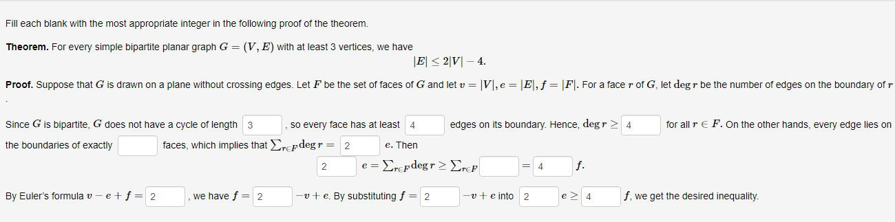 Solved Fill each blank with the most appropriate integer in | Chegg.com