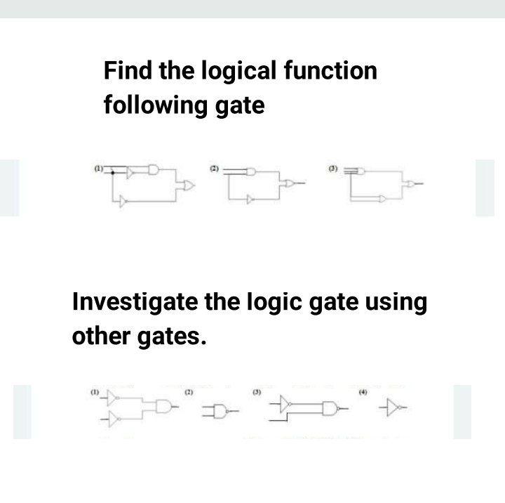 Solved Find the logical function following gate 'T | Chegg.com