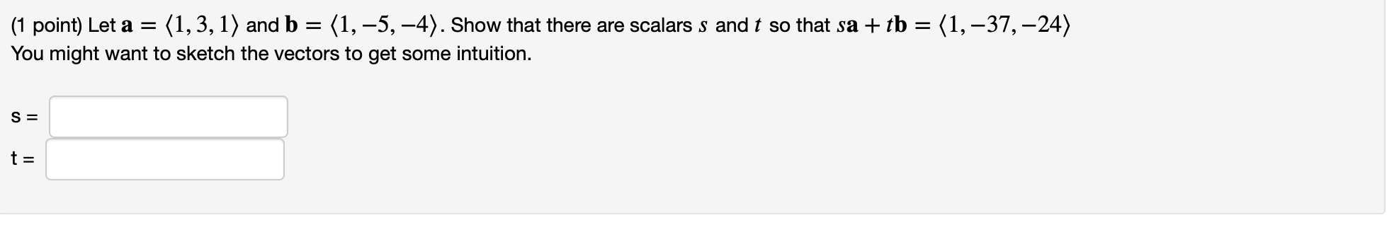 Solved (1 point) Let ū be the vector (10a, 4b–2c) and A be | Chegg.com