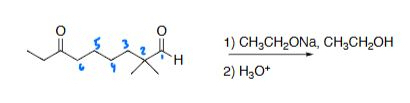 Solved 2,2-dimethyl-7oxononanal reacting with 1) ﻿ch3ch2ona, | Chegg.com