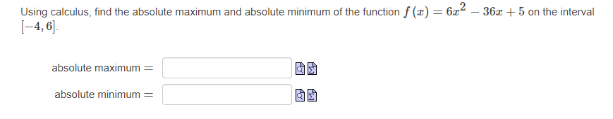 Solved Using calculus, find the absolute maximum and | Chegg.com