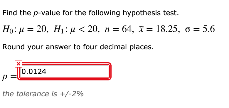 Solved Find the p-value for the following hypothesis test. | Chegg.com