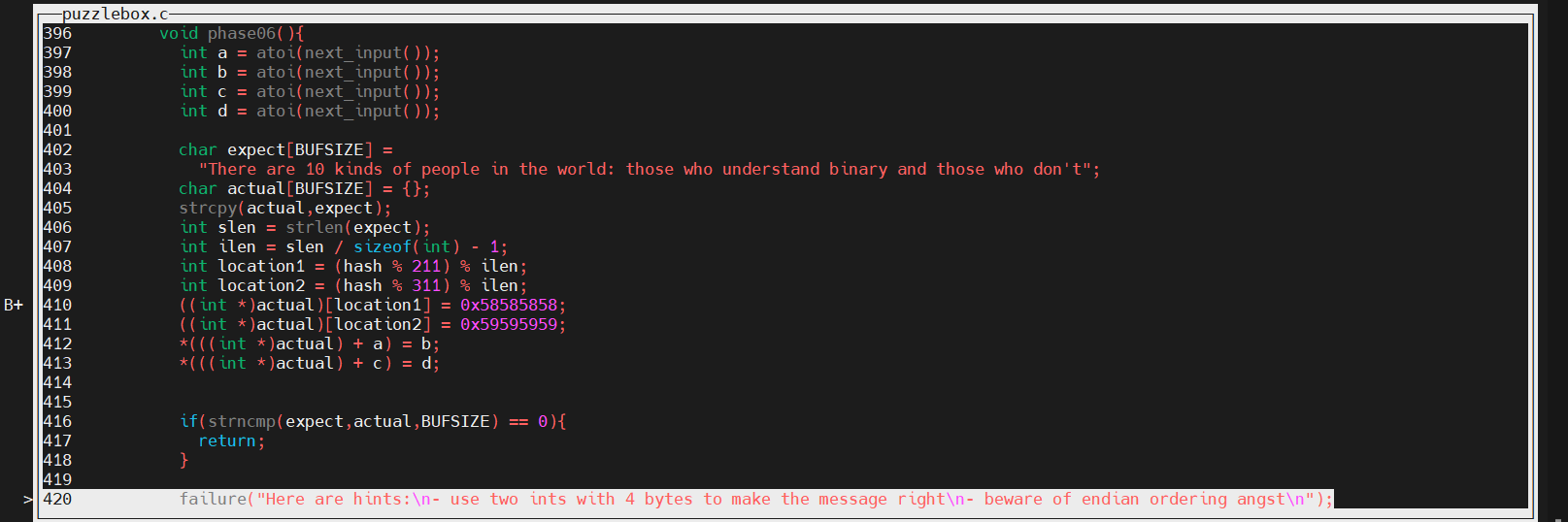 Solved location 1 = 16location 2 = 1after line 410 and 411 | Chegg.com