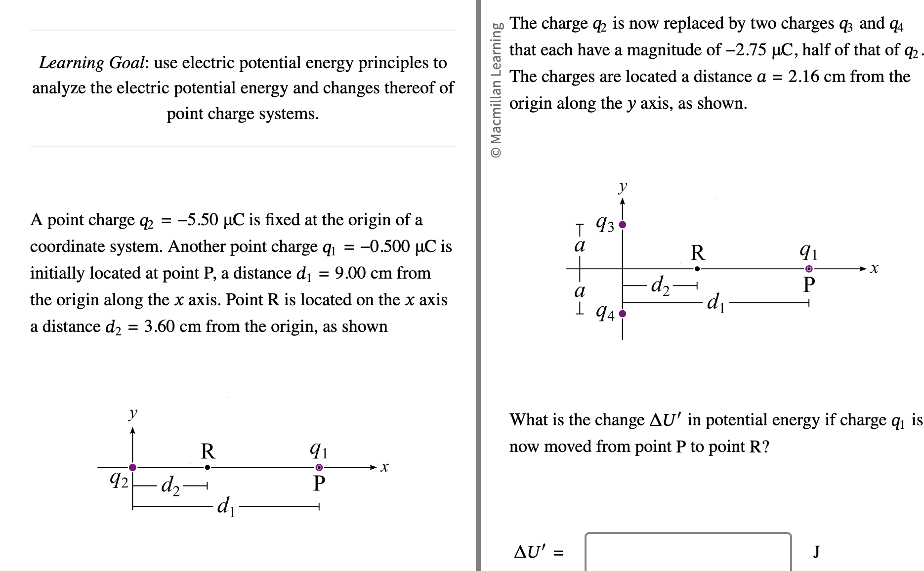 Learning Goal: use electric potential energy | Chegg.com