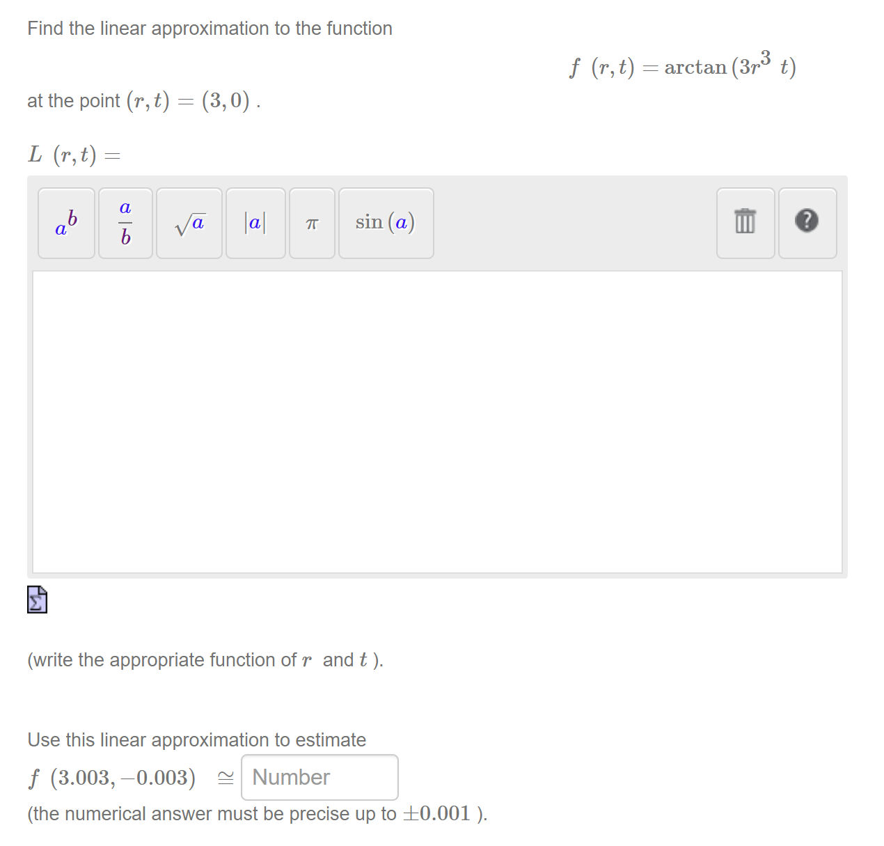 Solved Find the linear approximation to the function | Chegg.com