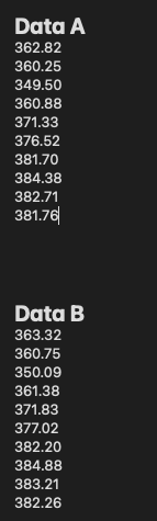 Solved 2. Take data sets A and B and delete duplicated | Chegg.com