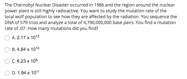 Solved The Chernobyl Nuclear Disaster occurred in 1986 and | Chegg.com