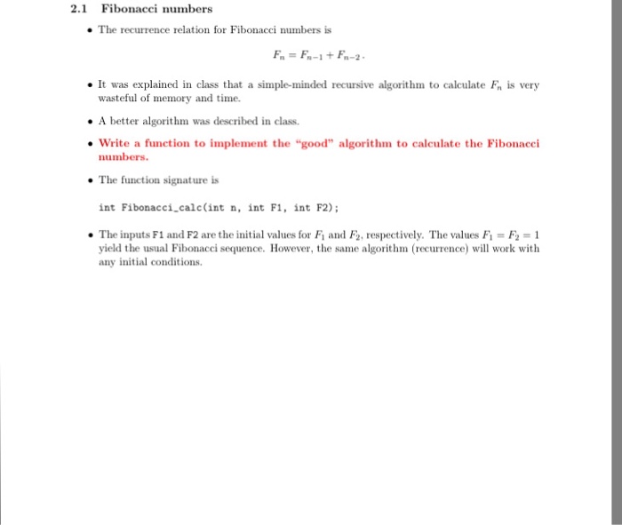 Solved The recurrence relation for Fibonacci numbers is F_n | Chegg.com