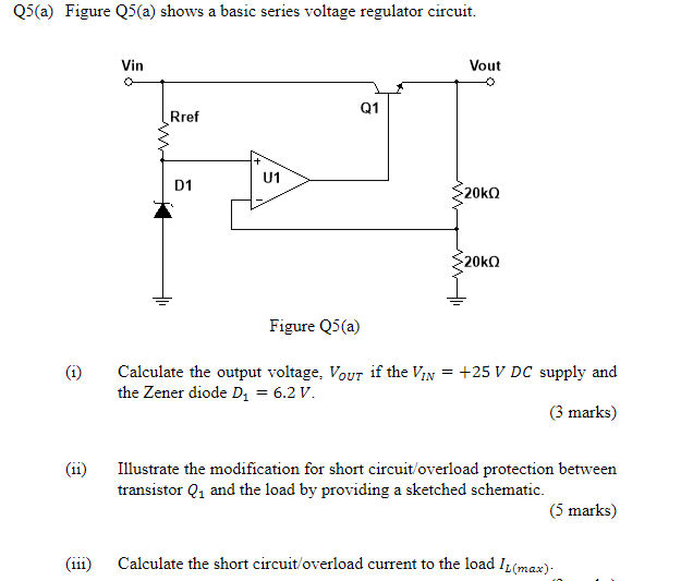 Solved Q5a Figure Q5a Shows A Basic Series Voltage 