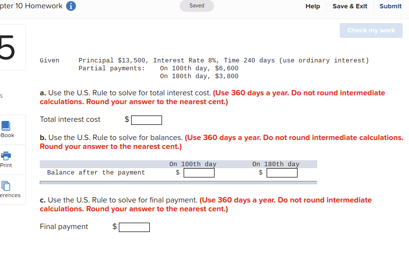 Solved pter 10 Homework i Saved Help Save & Exit Submit | Chegg.com Solved pter 10 Homework i Saved Help Save & Exit Submit | Chegg.com