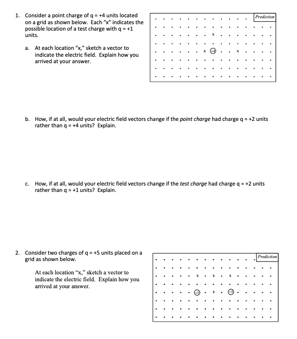 Solved 1. Consider a point charge of q=+4 units located on a | Chegg.com