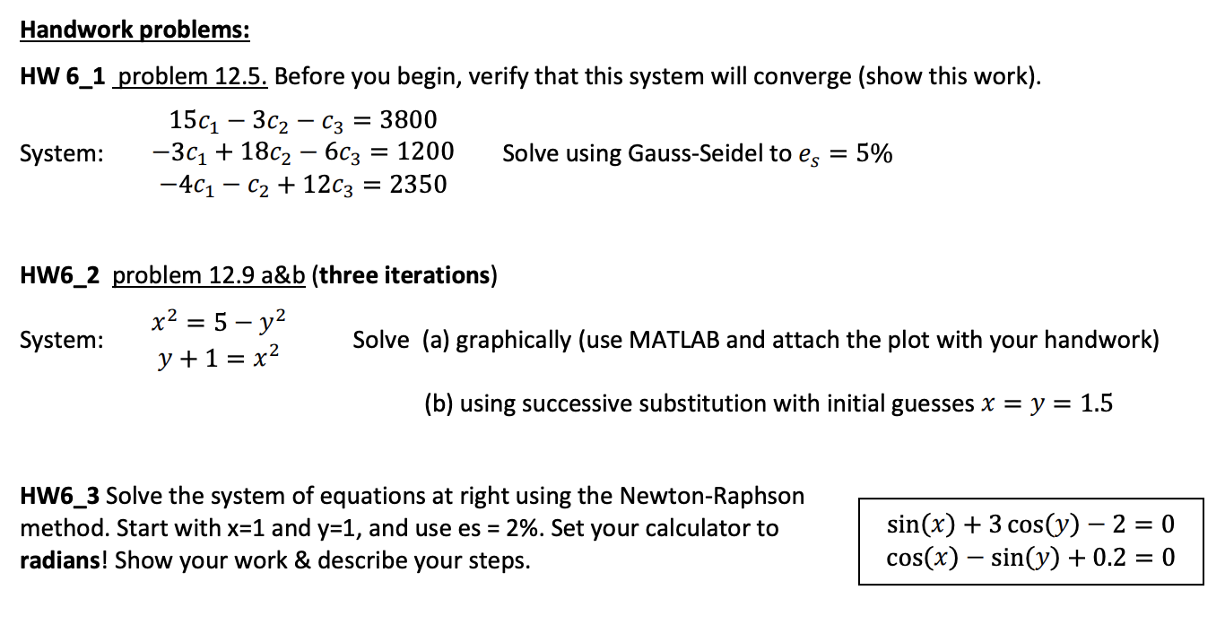 Solved Handwork problems: HW 6_1 problem 12.5. Before you | Chegg.com