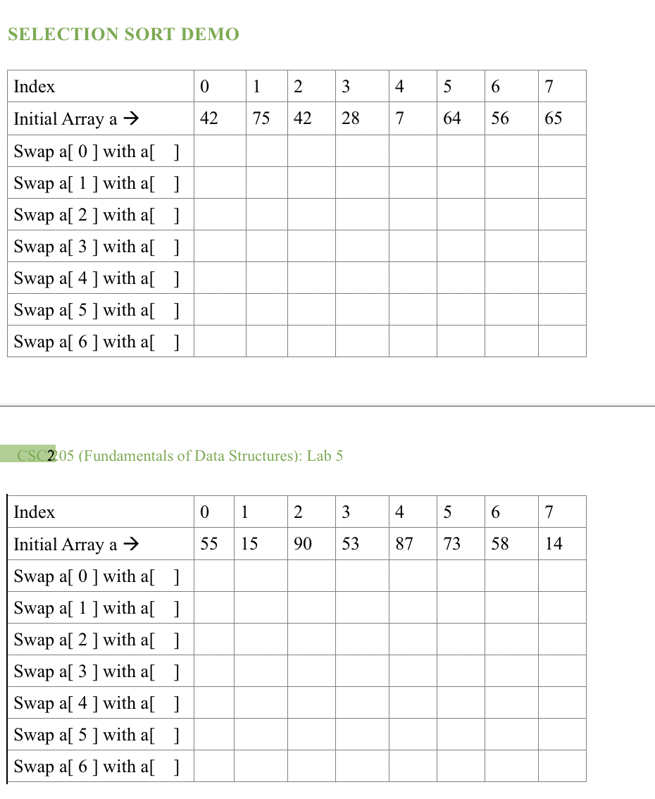 Solved The code for this lab assignment on sorting | Chegg.com