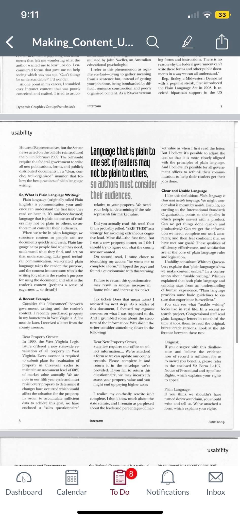 Thom Haller's article "Making Content Understandable: | Chegg.com