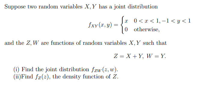 Solved Suppose two random variables X,Y has a joint | Chegg.com