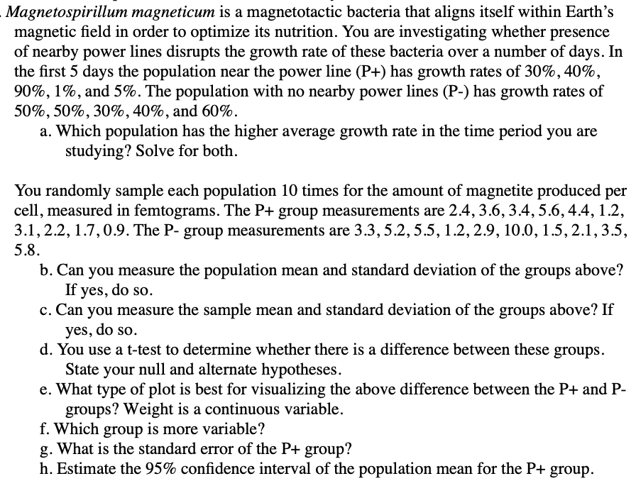 Solved Magnetospirillum magneticum is a magnetotactic | Chegg.com