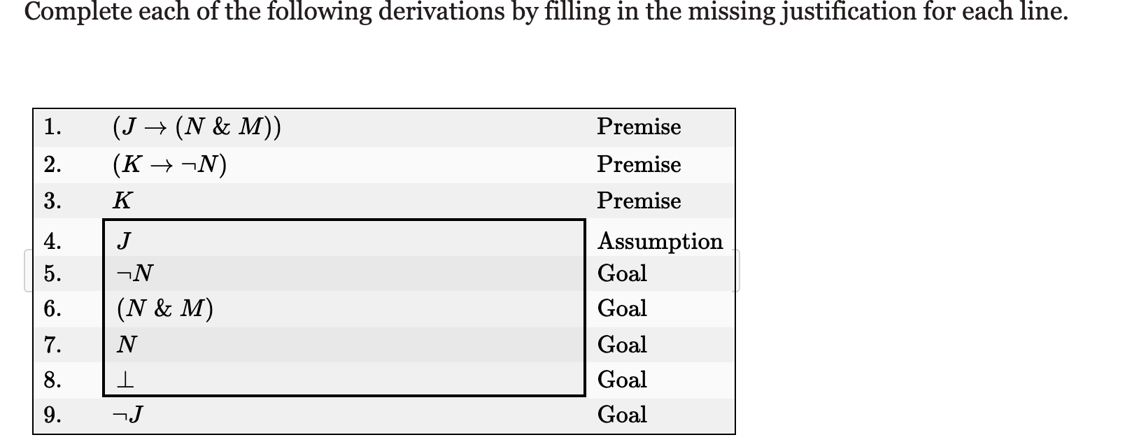 Solved Find the justifications using these justification | Chegg.com