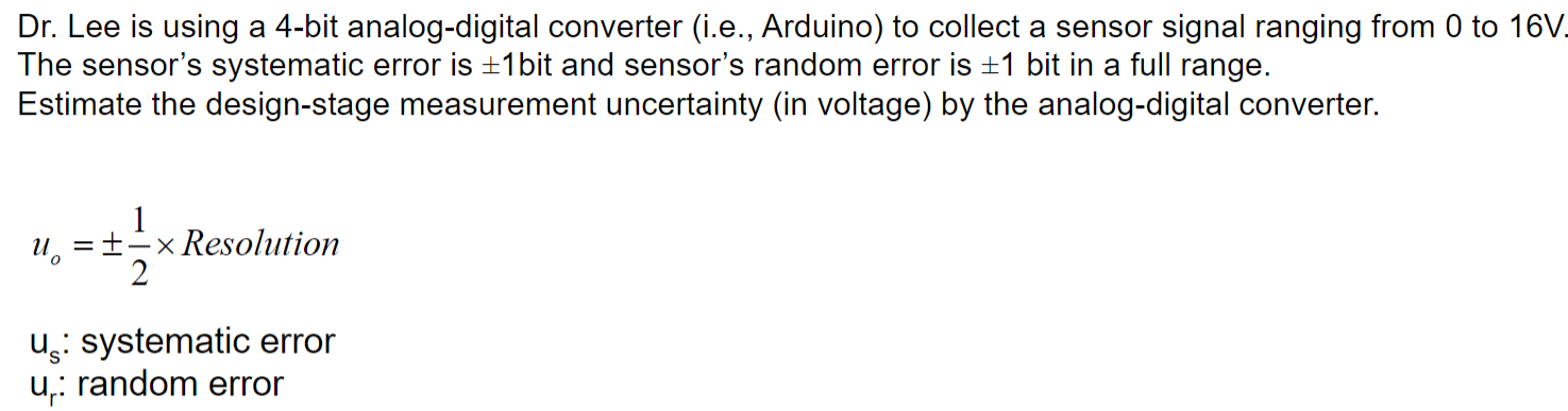 Solved Dr. Lee is using a 4-bit analog-digital converter | Chegg.com
