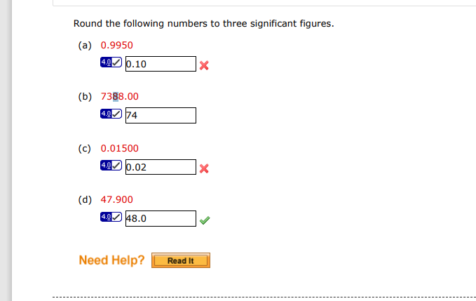 Solved Round the following numbers to three significant | Chegg.com