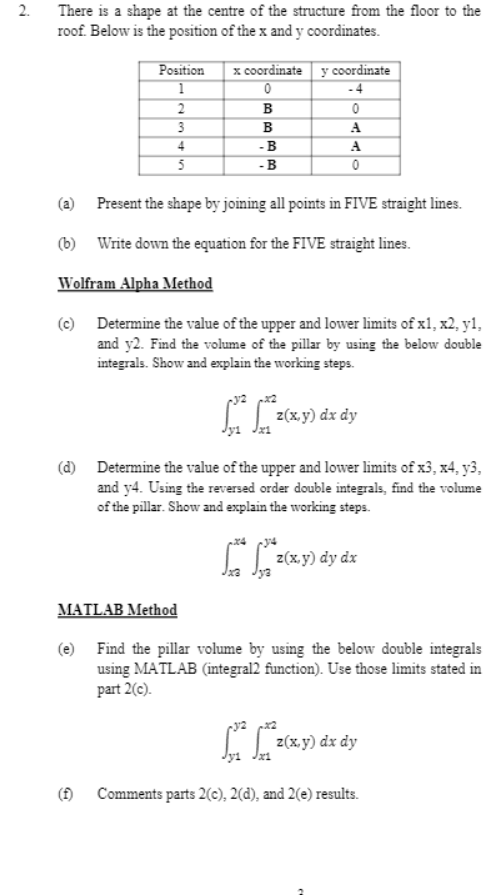 Solved 2. There is a shape at the centre of the structure | Chegg.com