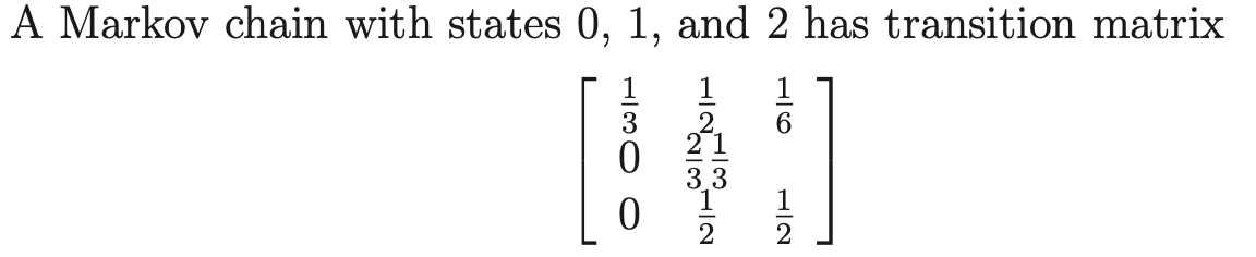 Solved 1. Find the stationary initial distribution and for | Chegg.com