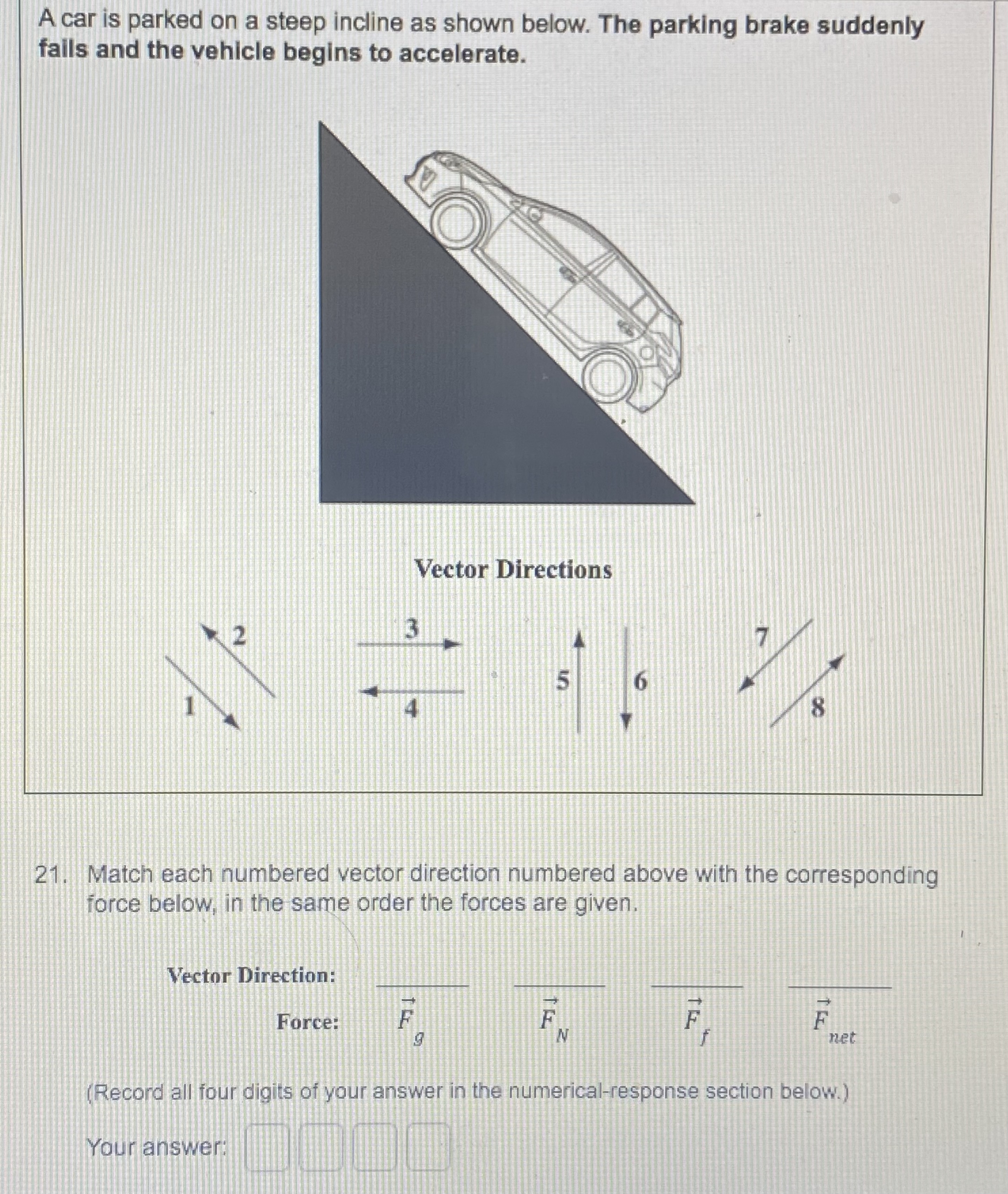 Solved A car is parked on a steep incline as shown below. | Chegg.com