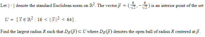 Solved Let || · || denote the standard Euclidean norm on R². | Chegg.com