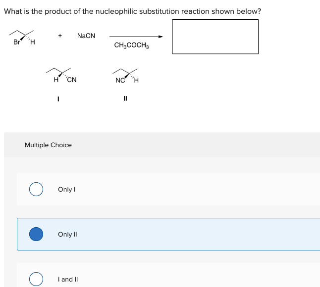Solved What is the product of the nucleophilic substitution | Chegg.com