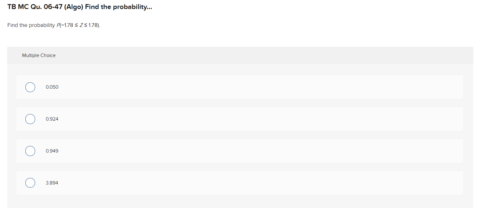 Solved TB MC Qu. 06-47 (Algo) Find the probability... Find | Chegg.com