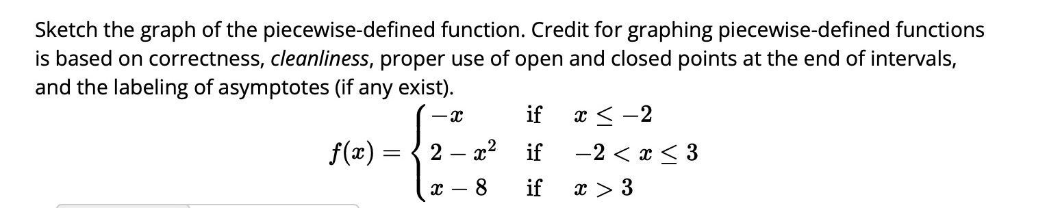 Solved Sketch The Graph Of The Piecewise Defined Function 3414