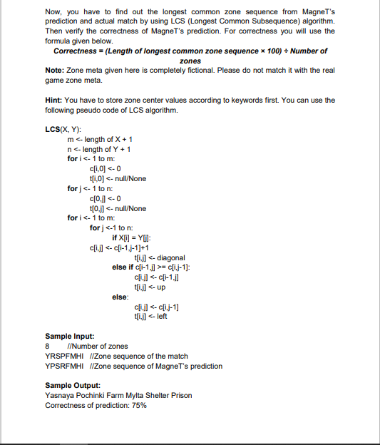 Solved Please Solve Problem 1 Lcs In Python3 9127
