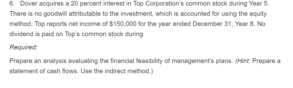 Solved The management of Dover Corporation claims that the | Chegg.com