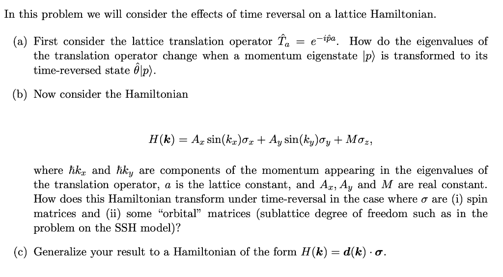 In this problem we will consider the effects of time | Chegg.com