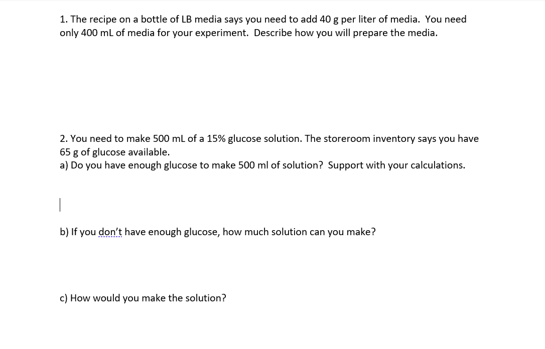 Solved Complete Laboratory math equations using correct | Chegg.com